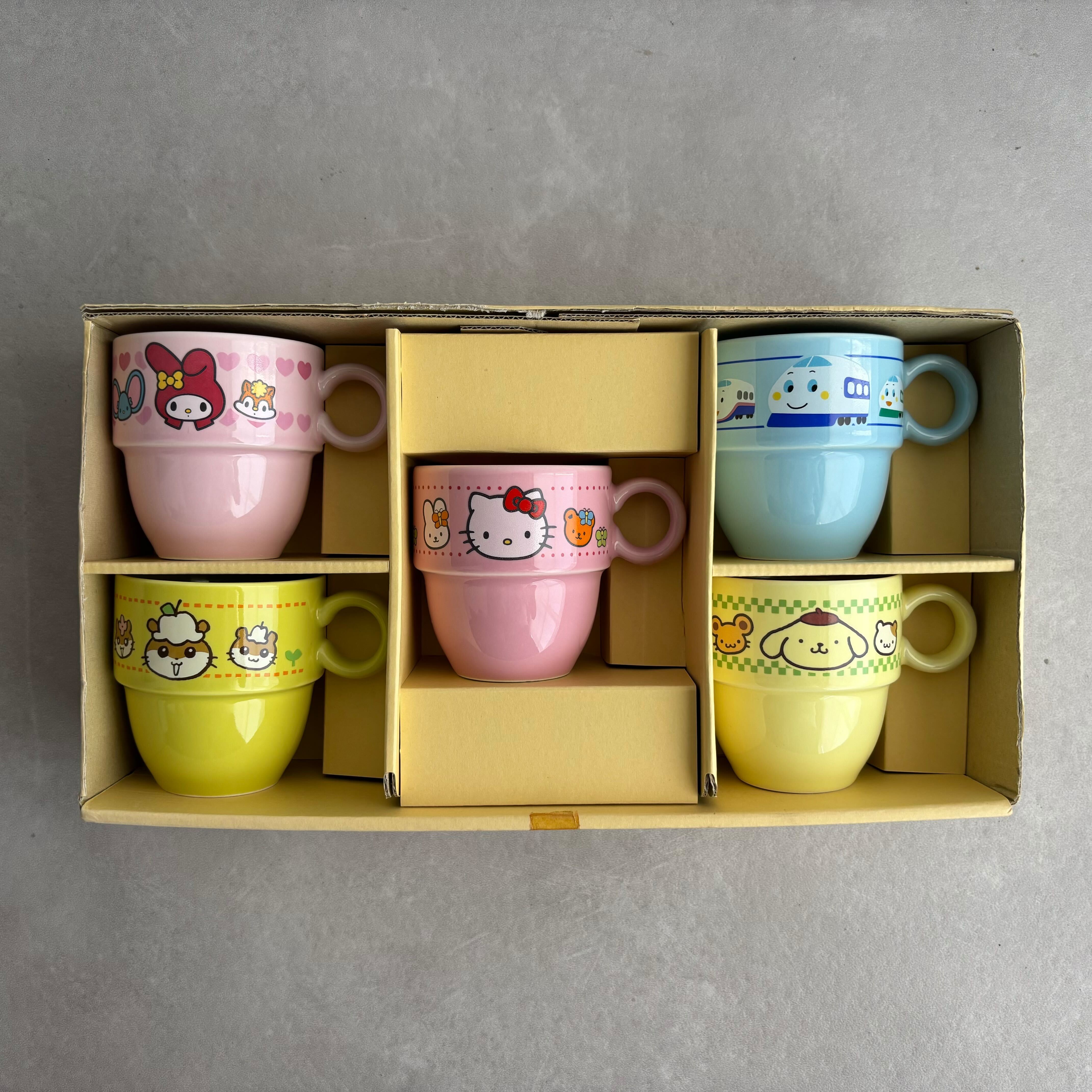 【New Arrival】Sanrio Characters / 2000 Vintage 5-Piece Ceramic Mug Set ...