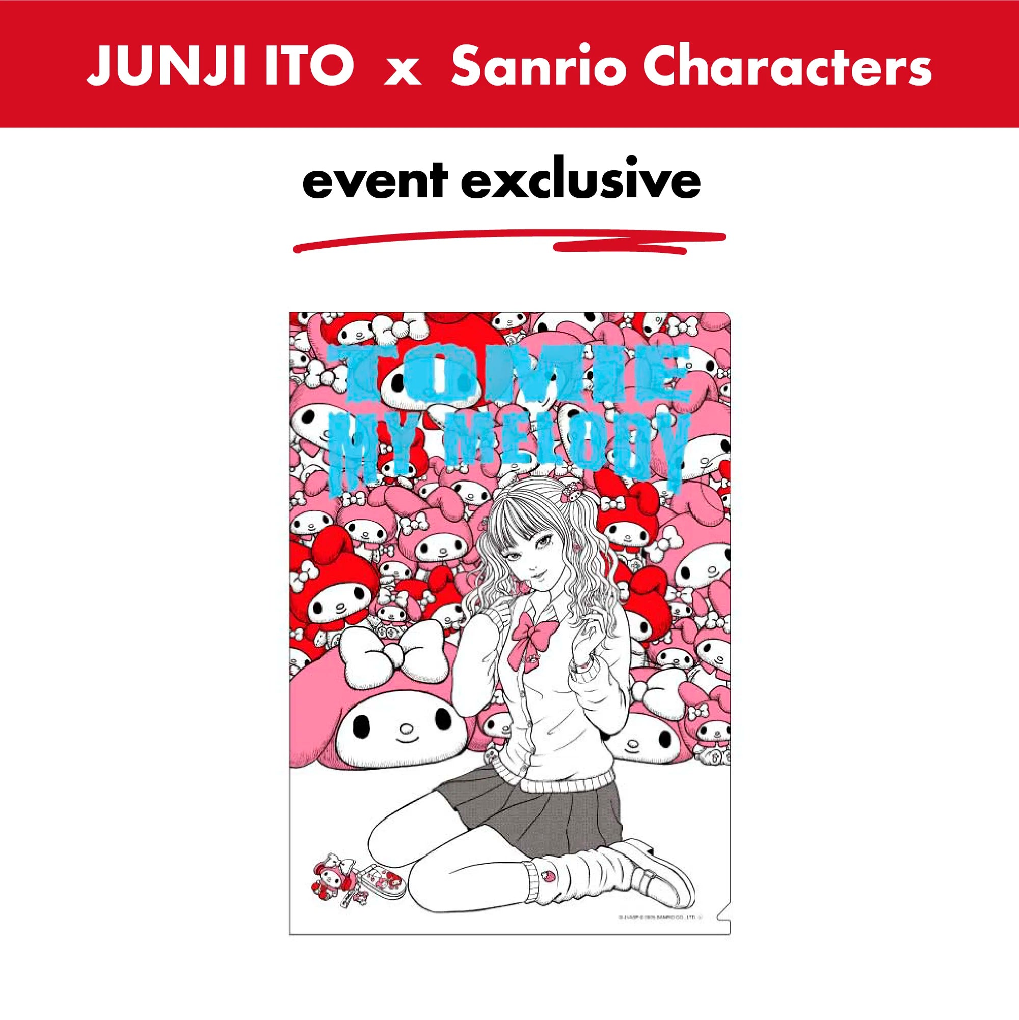 Junji Ito x Sanrio Collaboration / Clear File Folder - Gal Tomie x My ...